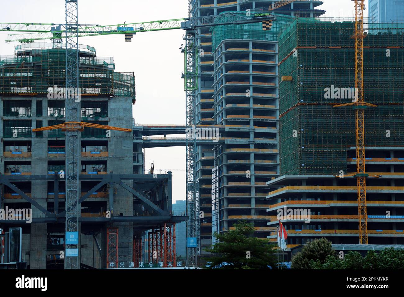SHENZHEN, CHINA - APRIL 8, 2023 - The construction site of ZTE ...