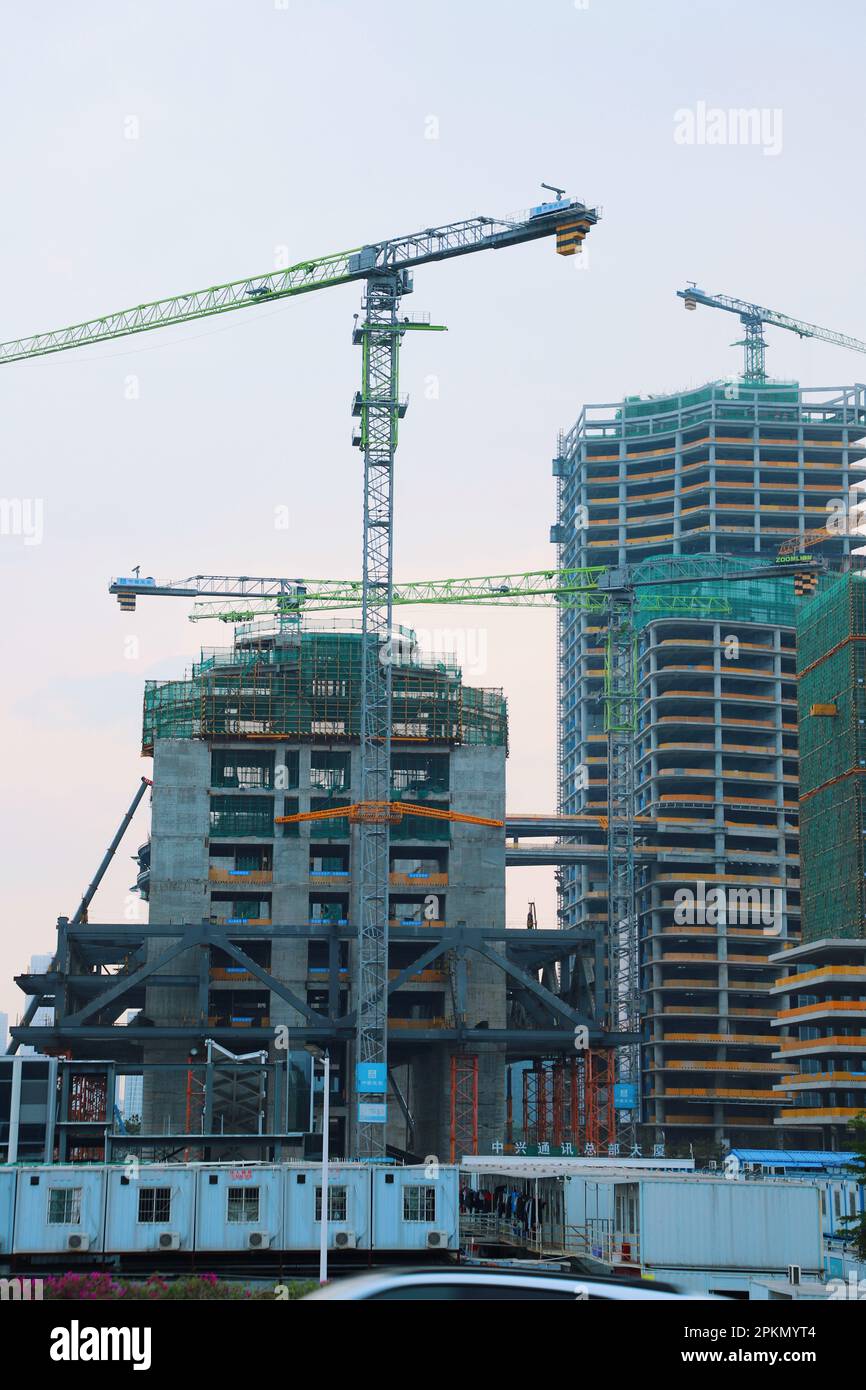 SHENZHEN, CHINA - APRIL 8, 2023 - The construction site of ZTE ...