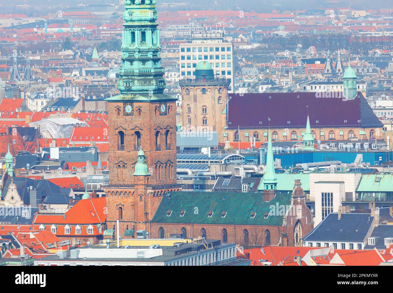 Copenhagen downtown architecture view from above Stock Photo - Alamy