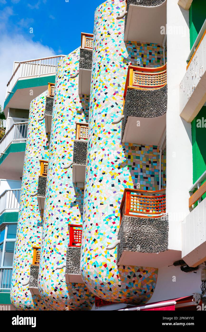Balcony and wall with terracotta . Spanish stile architecture Stock ...