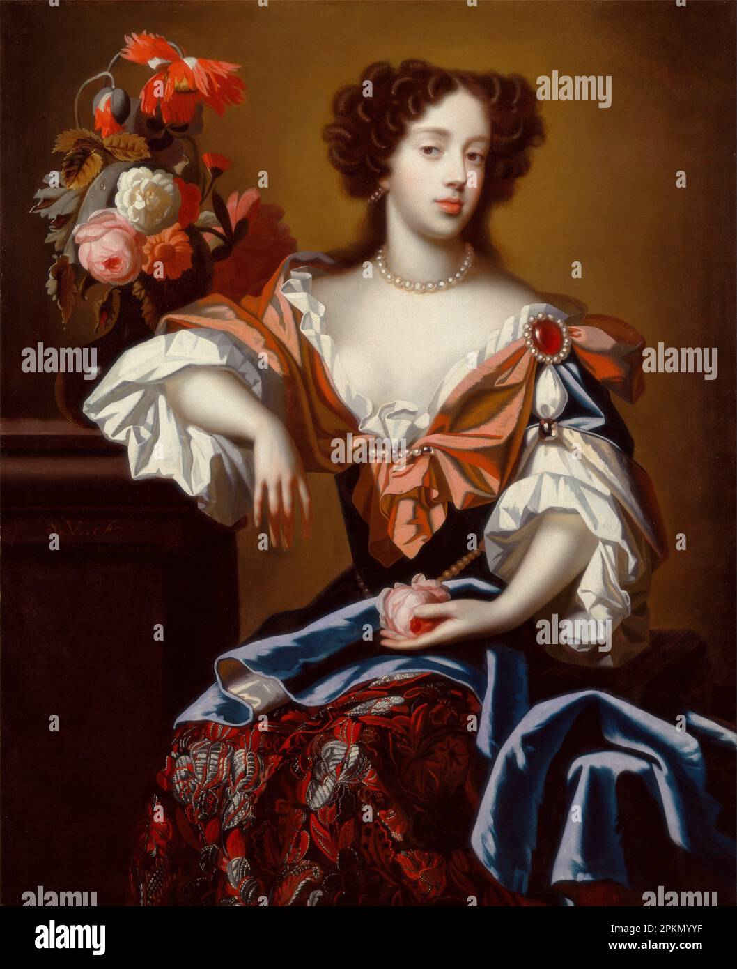 Mary of Modena circa 1680 by Simon Verelst Stock Photo - Alamy