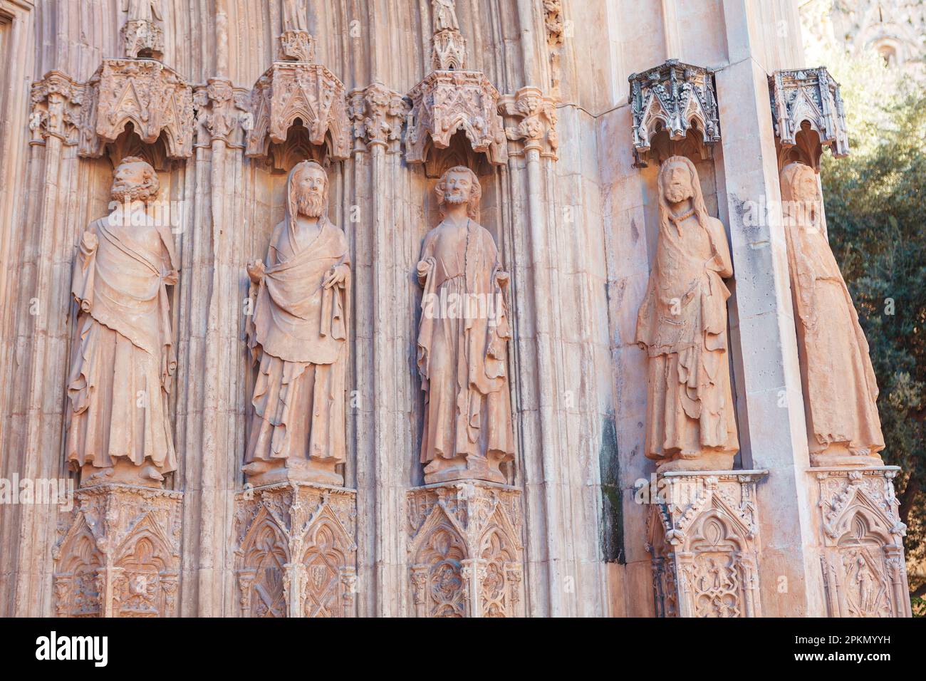 Sculptures of apostles at the cathedral . Religious carved statues ...