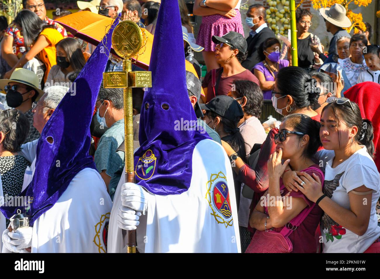 Good Friday Silent procession, City of Oaxaca, Mexico Stock Photo - Alamy
