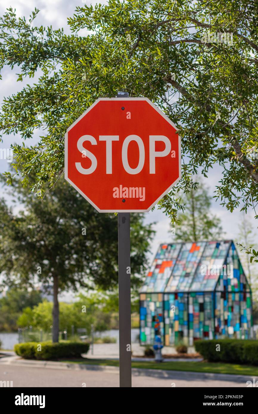 Green Stop Sign