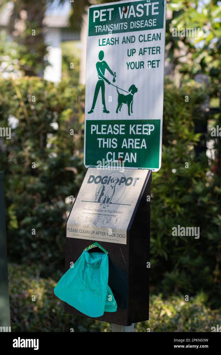 User A picture of "Dogi pot" pet waste station with the poop bags ...