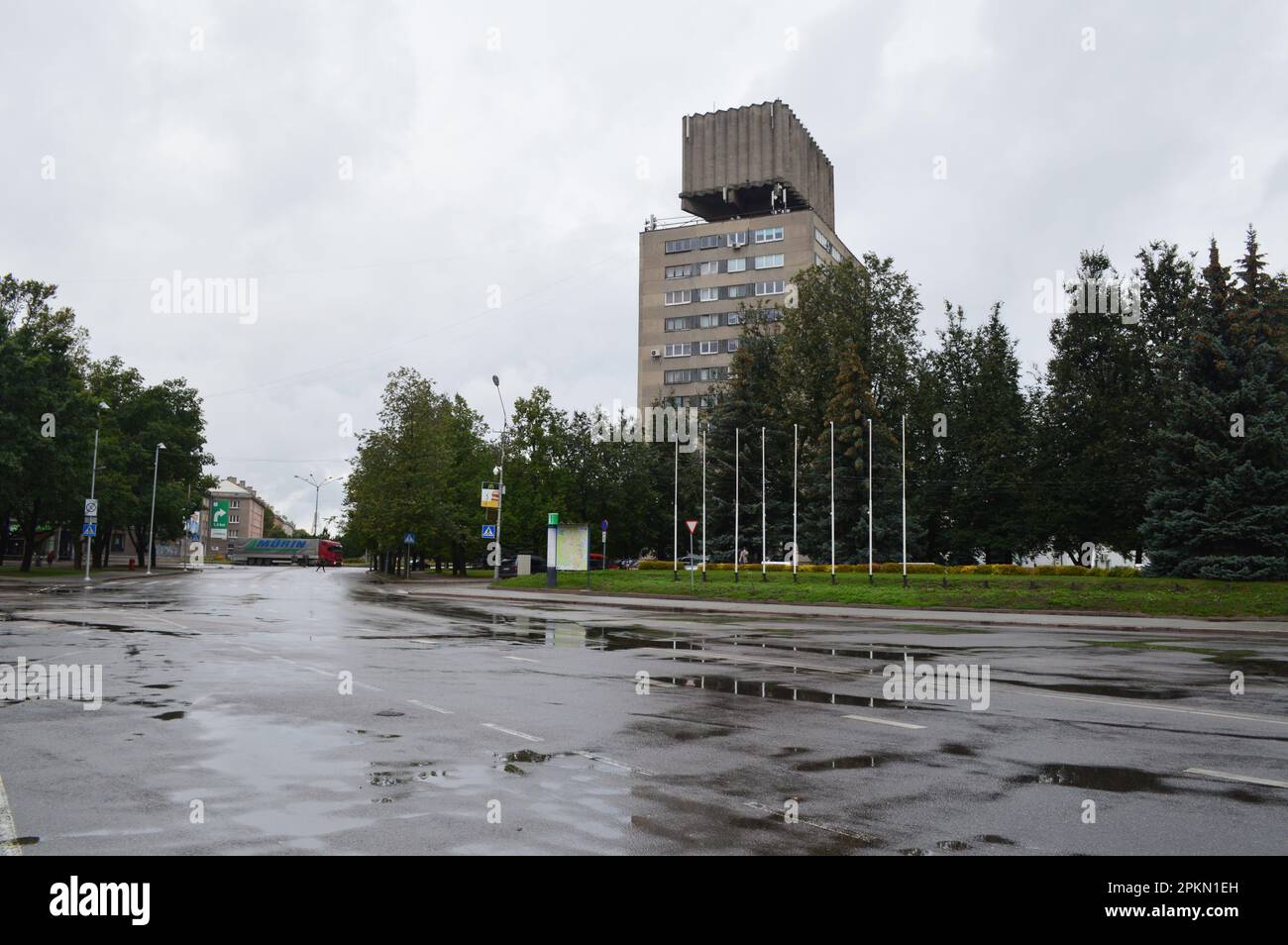 Castle of Narva, Estonia, border between Russia and the EU Stock Photo ...
