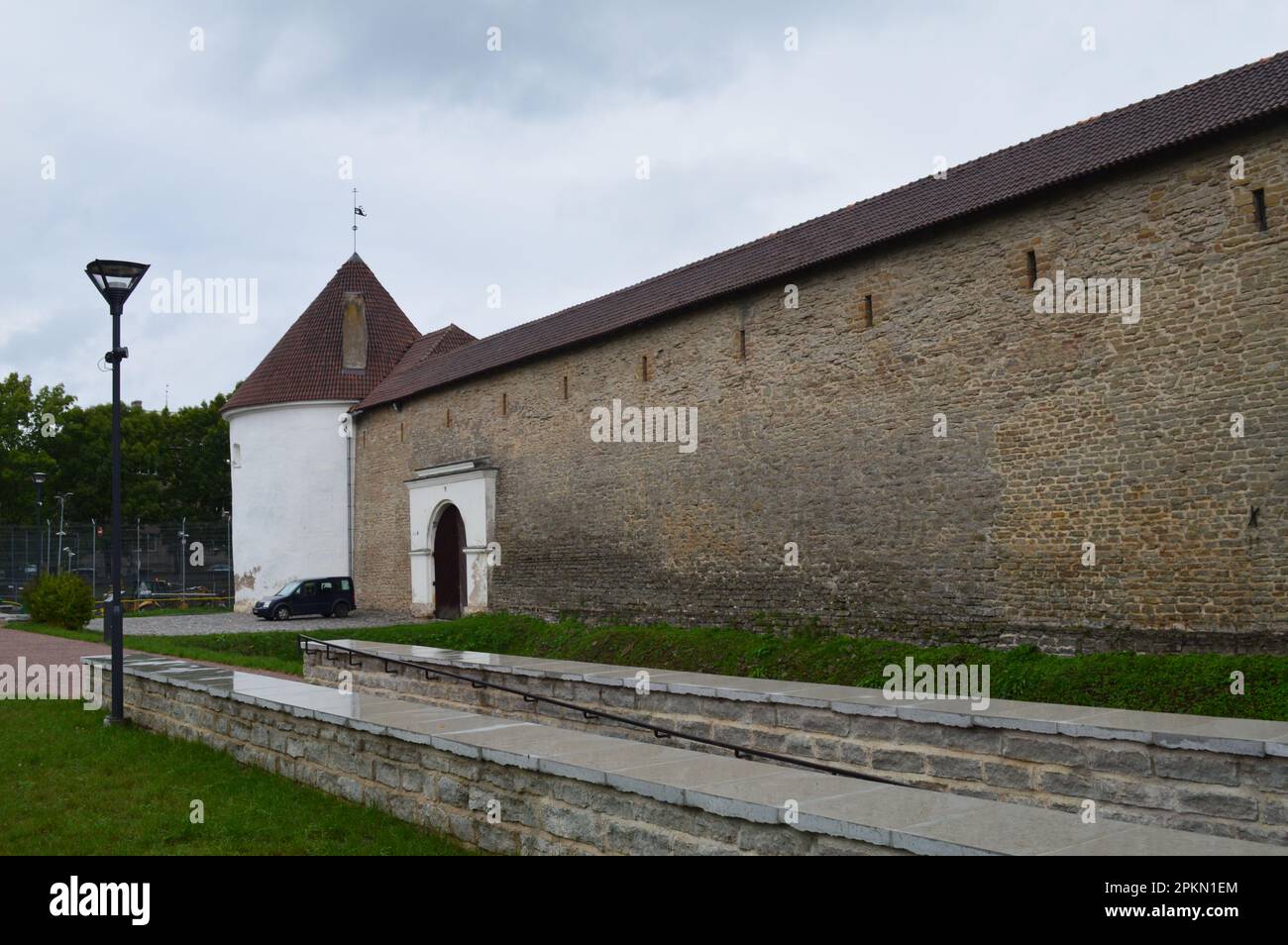 Castle of Narva, Estonia, border between Russia and the EU Stock Photo ...