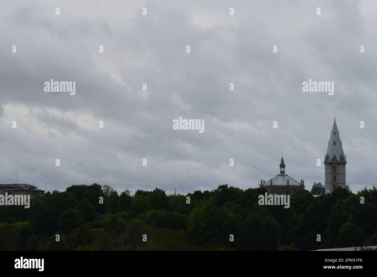 Castle of Narva, Estonia, border between Russia and the EU Stock Photo ...
