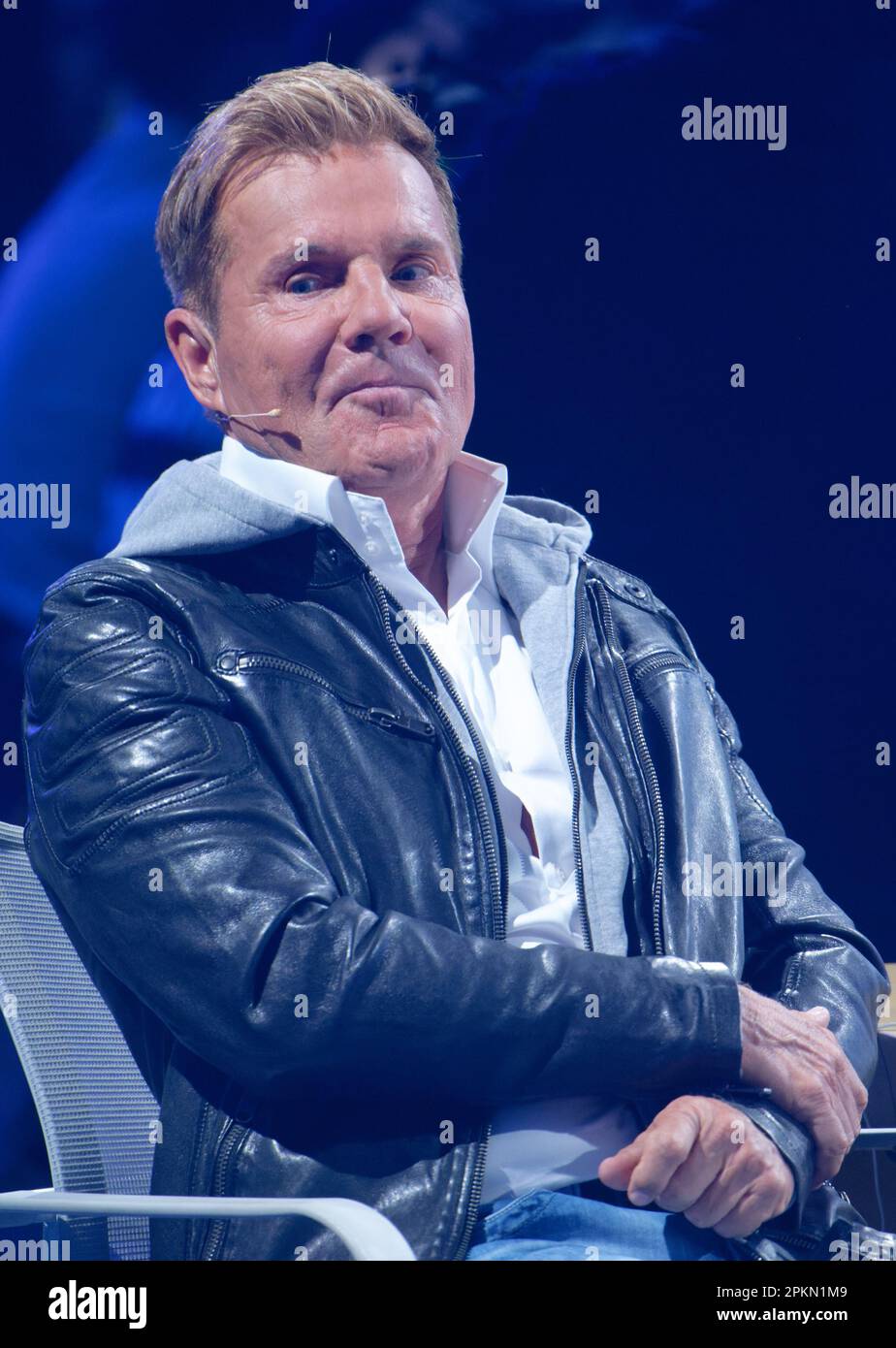 Cologne, Germany. 08th Apr, 2023. Juror Dieter Bohlen sits on stage ...