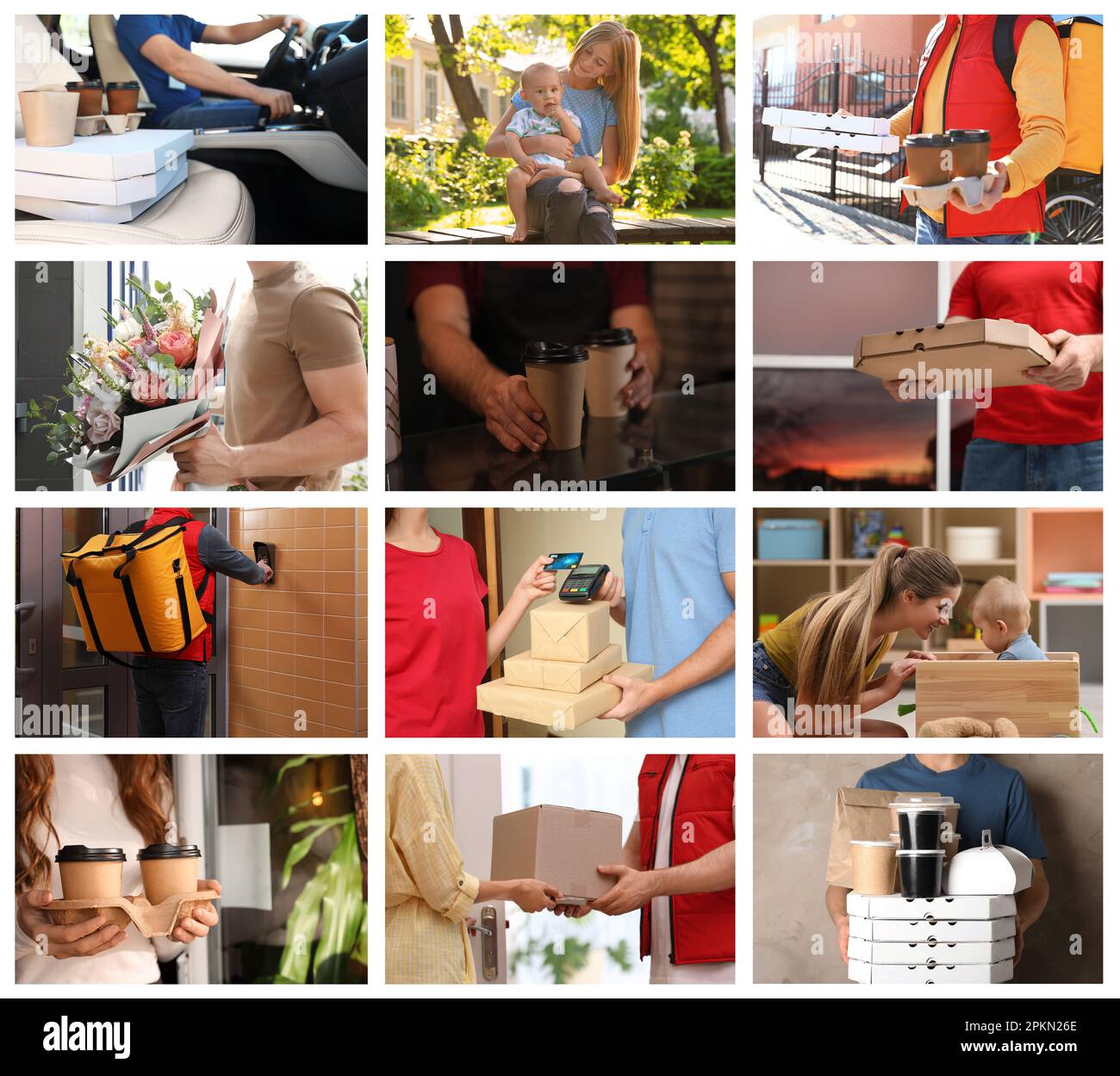 Collage with photos of people of different jobs. Work for teenagers ...