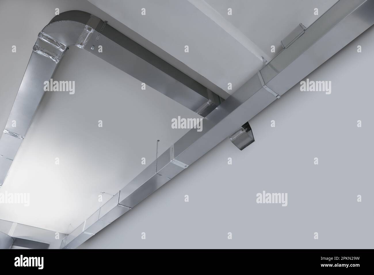 Ceiling with ventilation system indoors, bottom view Stock Photo - Alamy