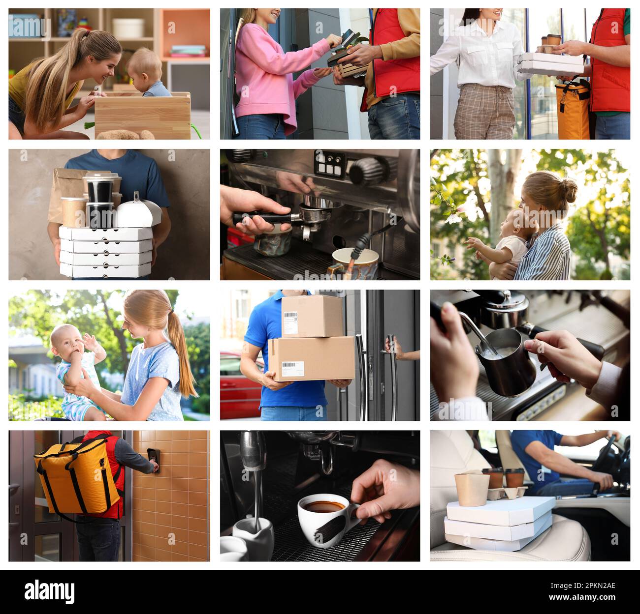 Collage with photos of people of different jobs. Work for teenagers ...