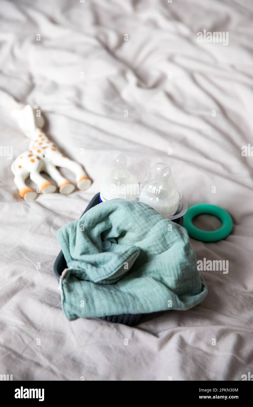 Messy room with baby toys everywhere, colourful, home concept Stock ...