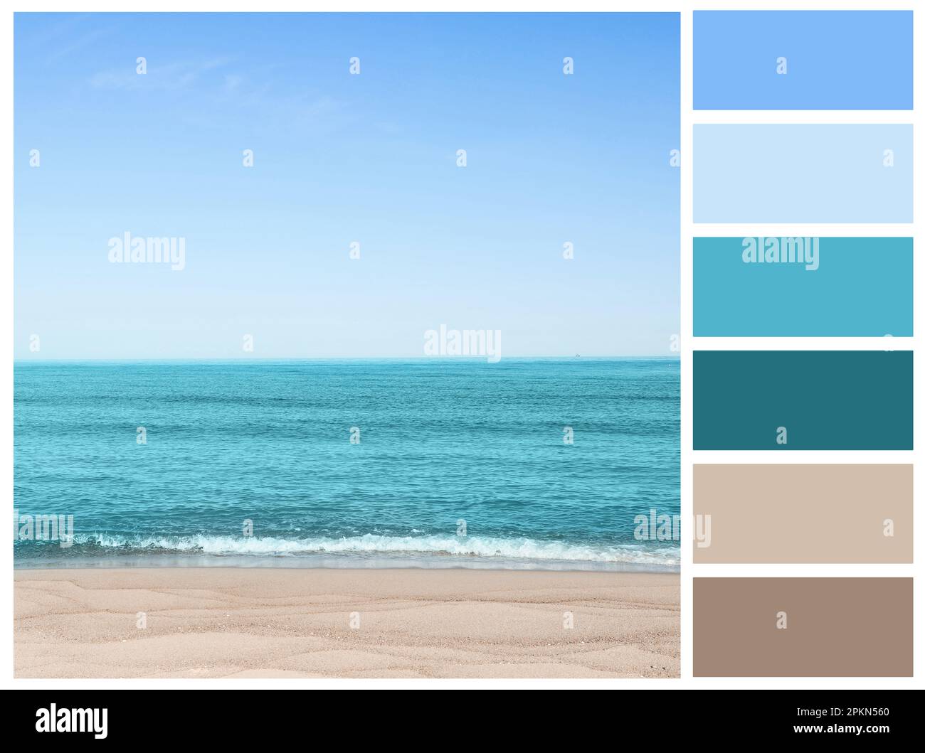 Calm blue ocean horizon Cut Out Stock Images & Pictures - Alamy