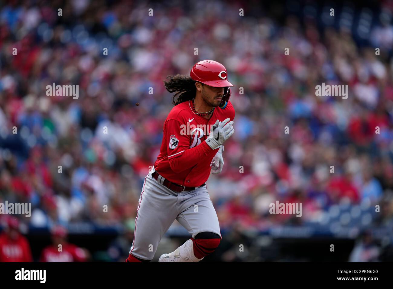 Cincinnati Reds' Jonathan India during the first inning of a baseball ...