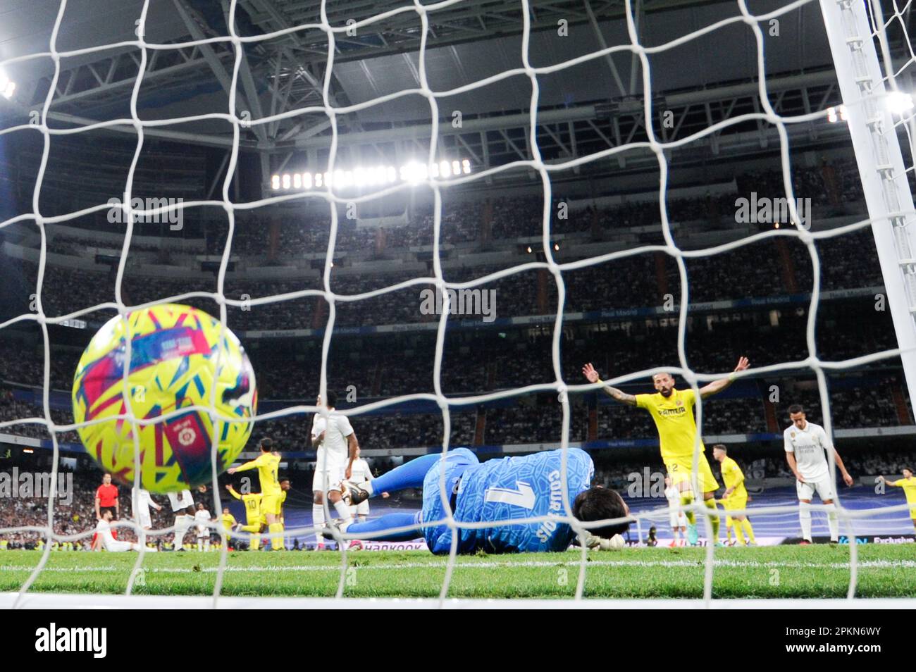 Madrid, Spain. 8th Apr, 2023. Real Madrid's goalkeeper Thibaut Courtois ...