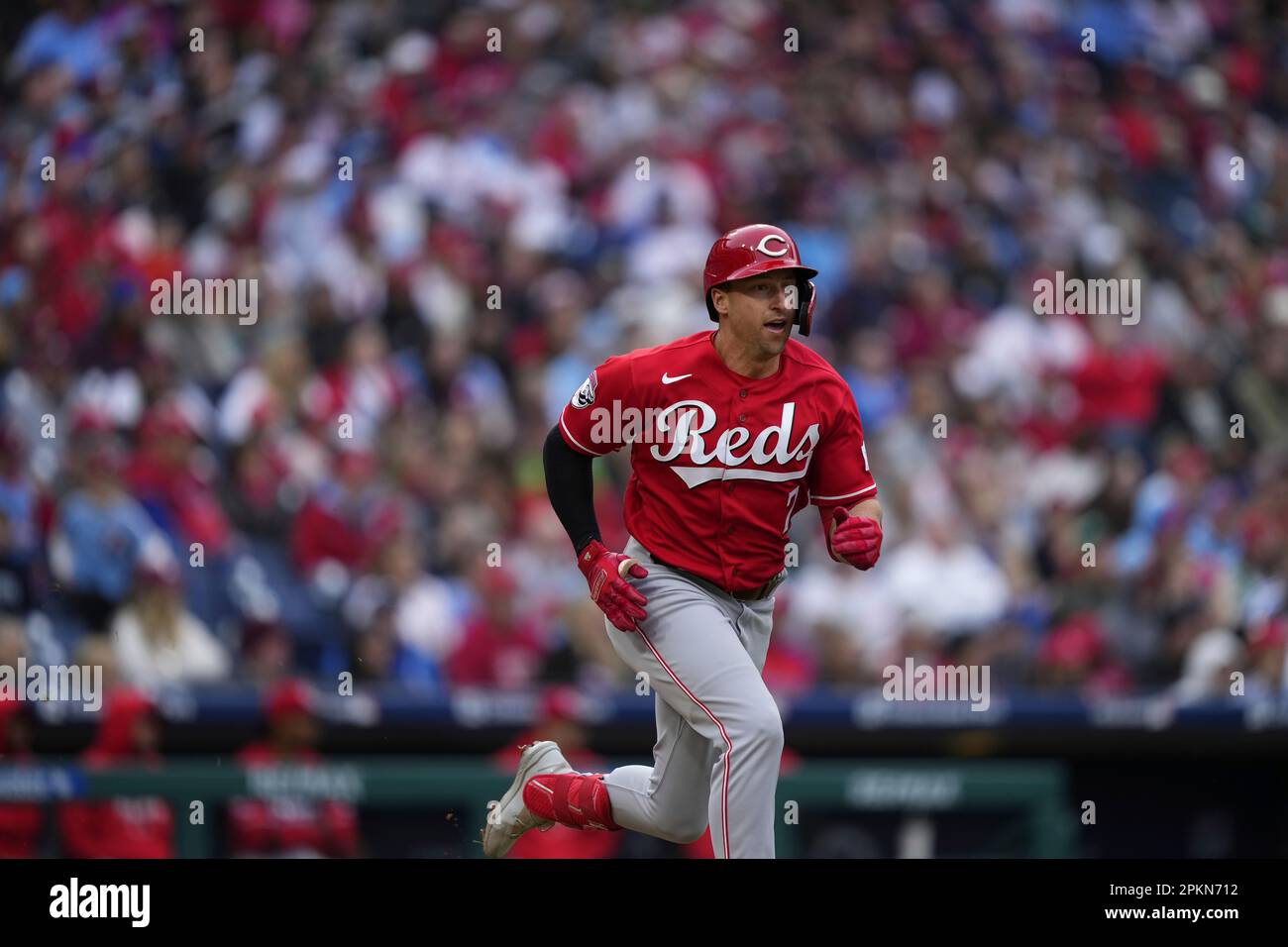 Cincinnati Reds' Spencer Steer during the sixth inning of a baseball ...