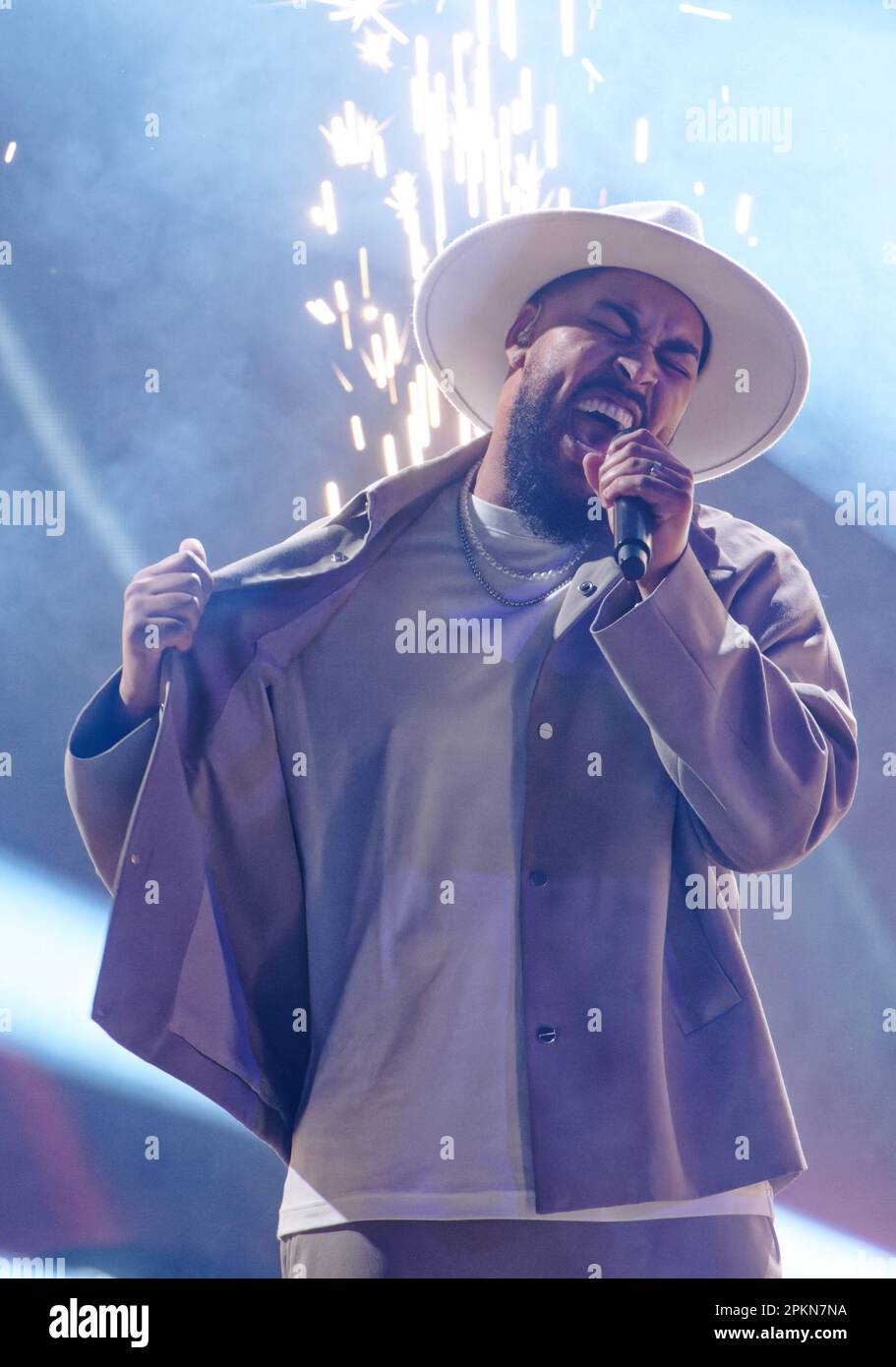 Cologne, Germany. 08th Apr, 2023. The candidate Sem Eisinger is in the ...