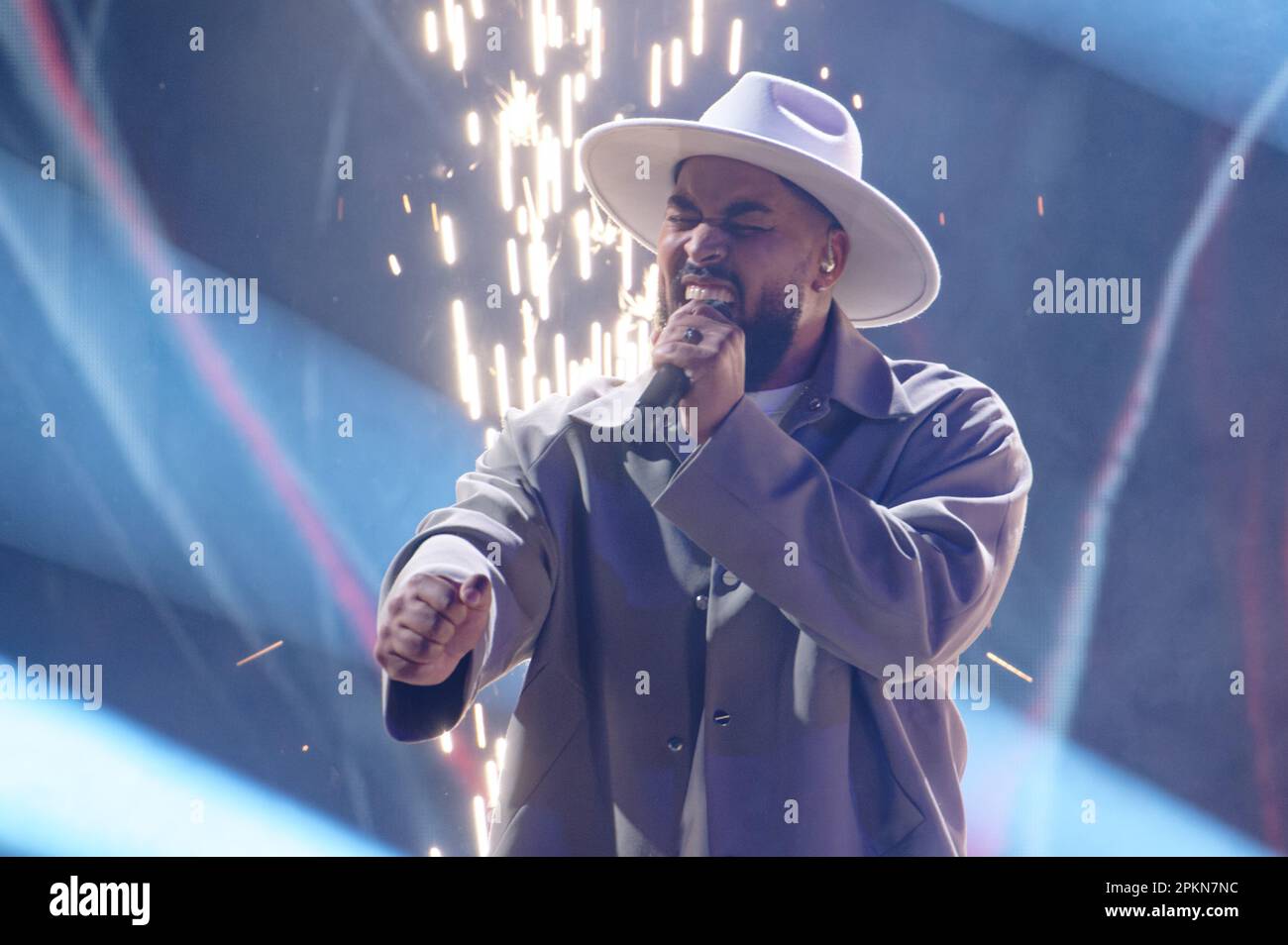Cologne, Germany. 08th Apr, 2023. The candidate Sem Eisinger is in the ...