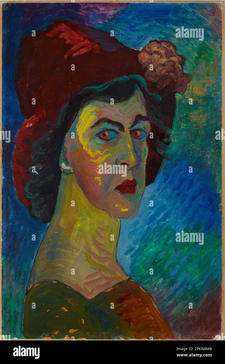 Selfportrait I 1910 by Marianne von Werefkin Stock Photo - Alamy