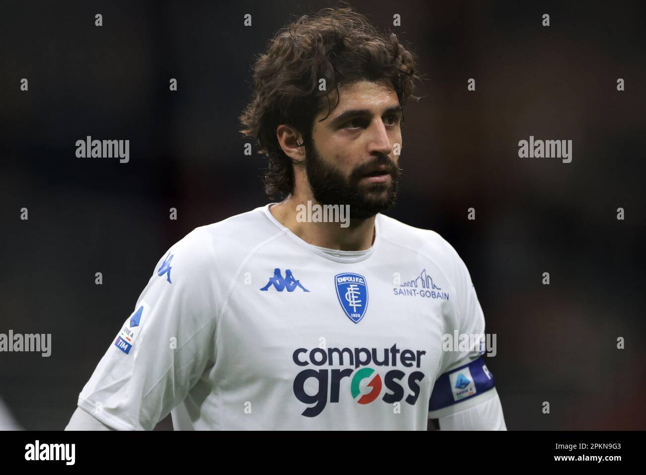 Milan, Italy, 7th April 2023. Sebastiano Luperto of Empoli FC looks on ...