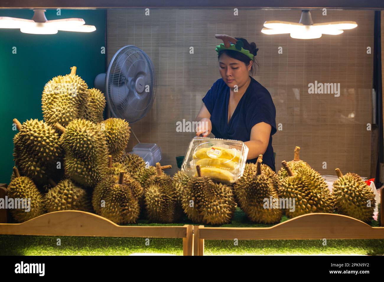 Bangkok, Thailand - April 8, 2023: People at the Jodd Fair's night ...
