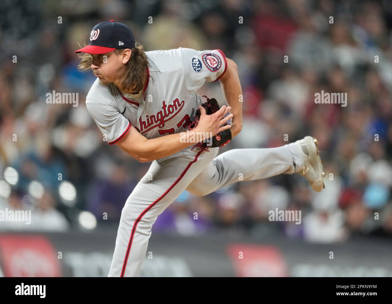 Washington Nationals relief pitcher Hunter Harvey works against the ...