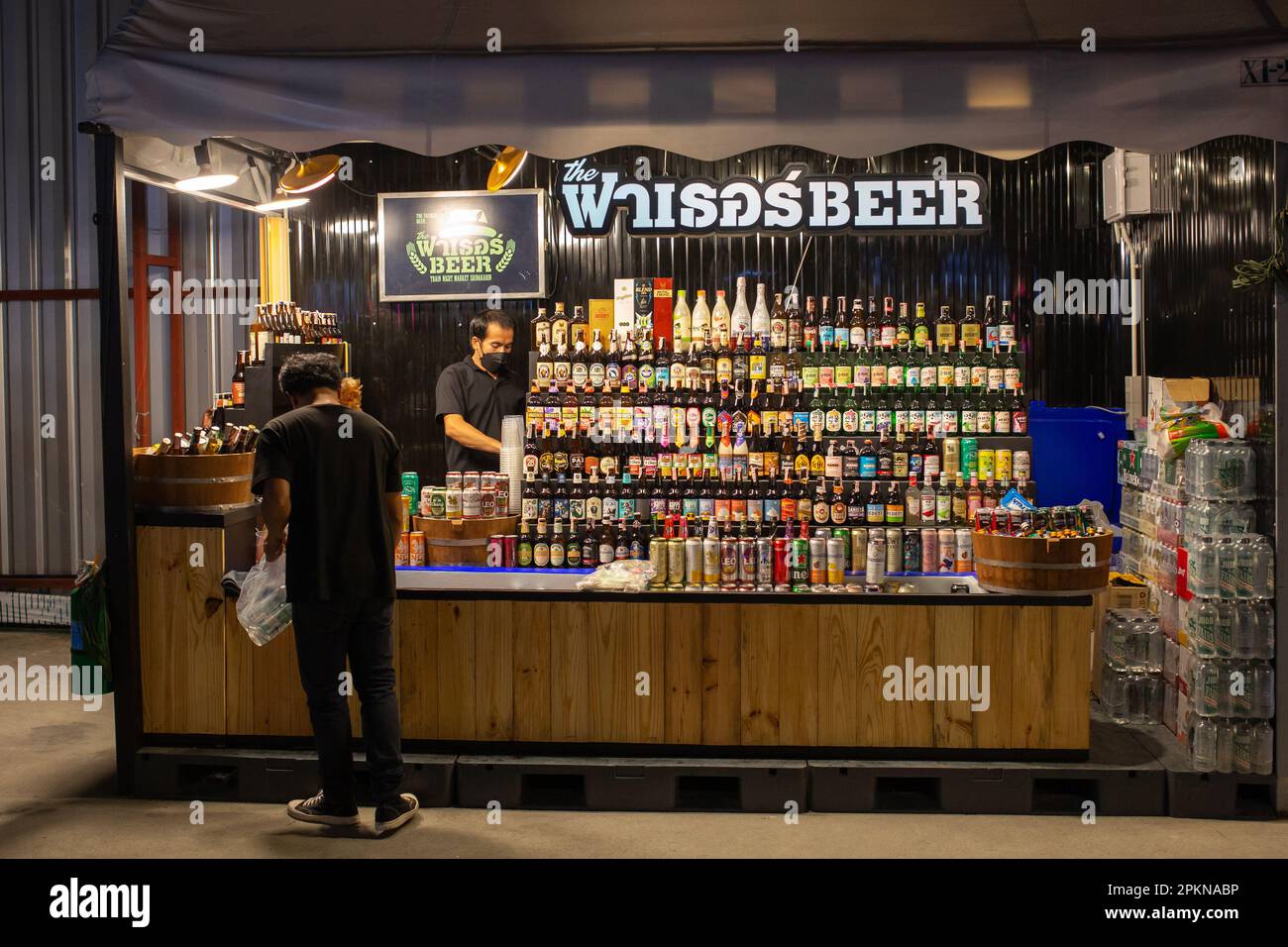 Bangkok, Thailand - April 8, 2023: People at the Jodd Fair's night ...