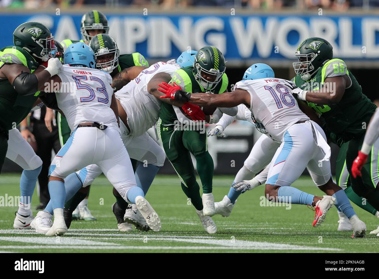 April 8, 2023: Orlando Guardians running back DEVIN DARRINGTON (26 ...