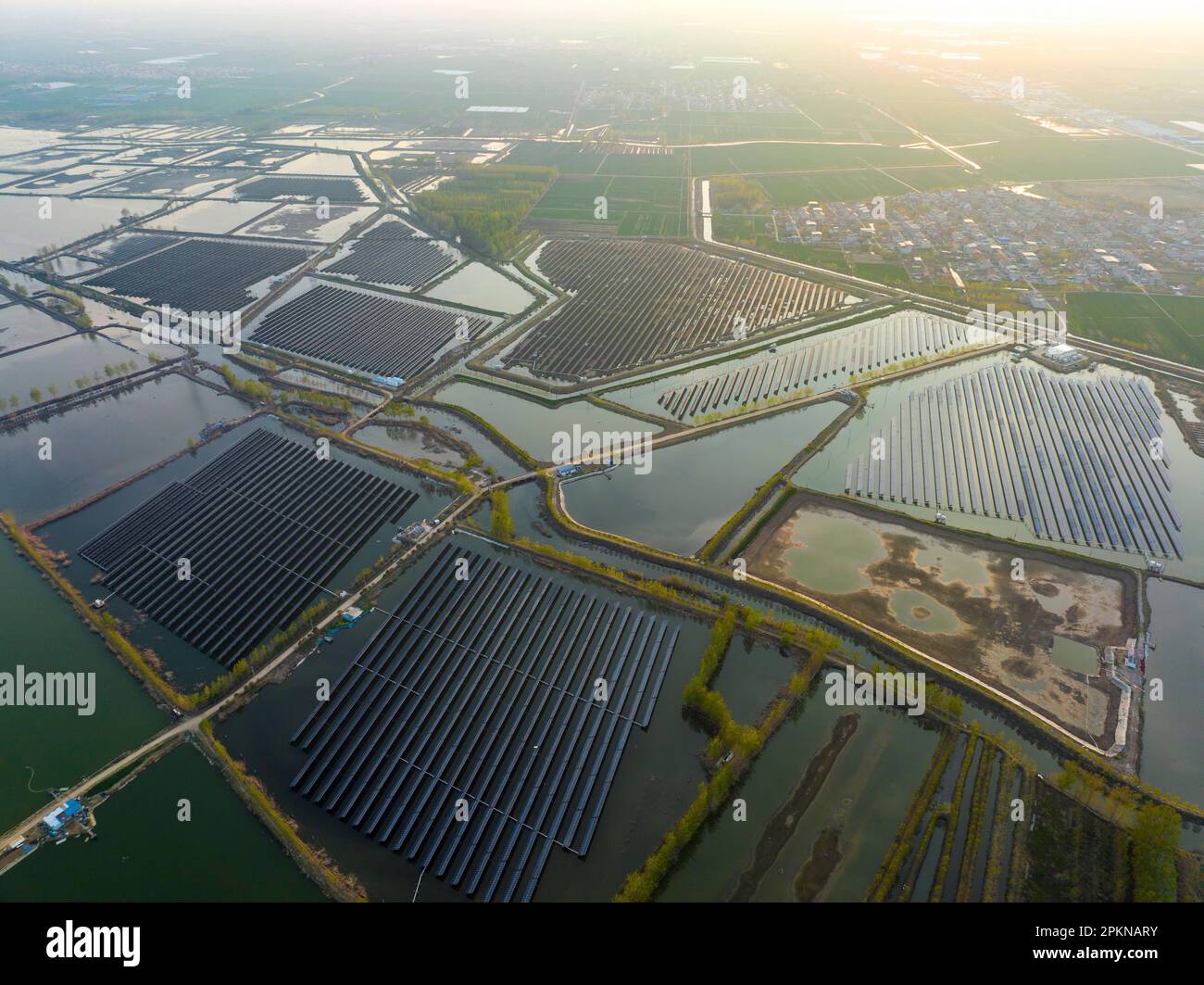 LIANYUNGANG, CHINA - APRIL 8, 2023 - Solar photovoltaic panels are ...
