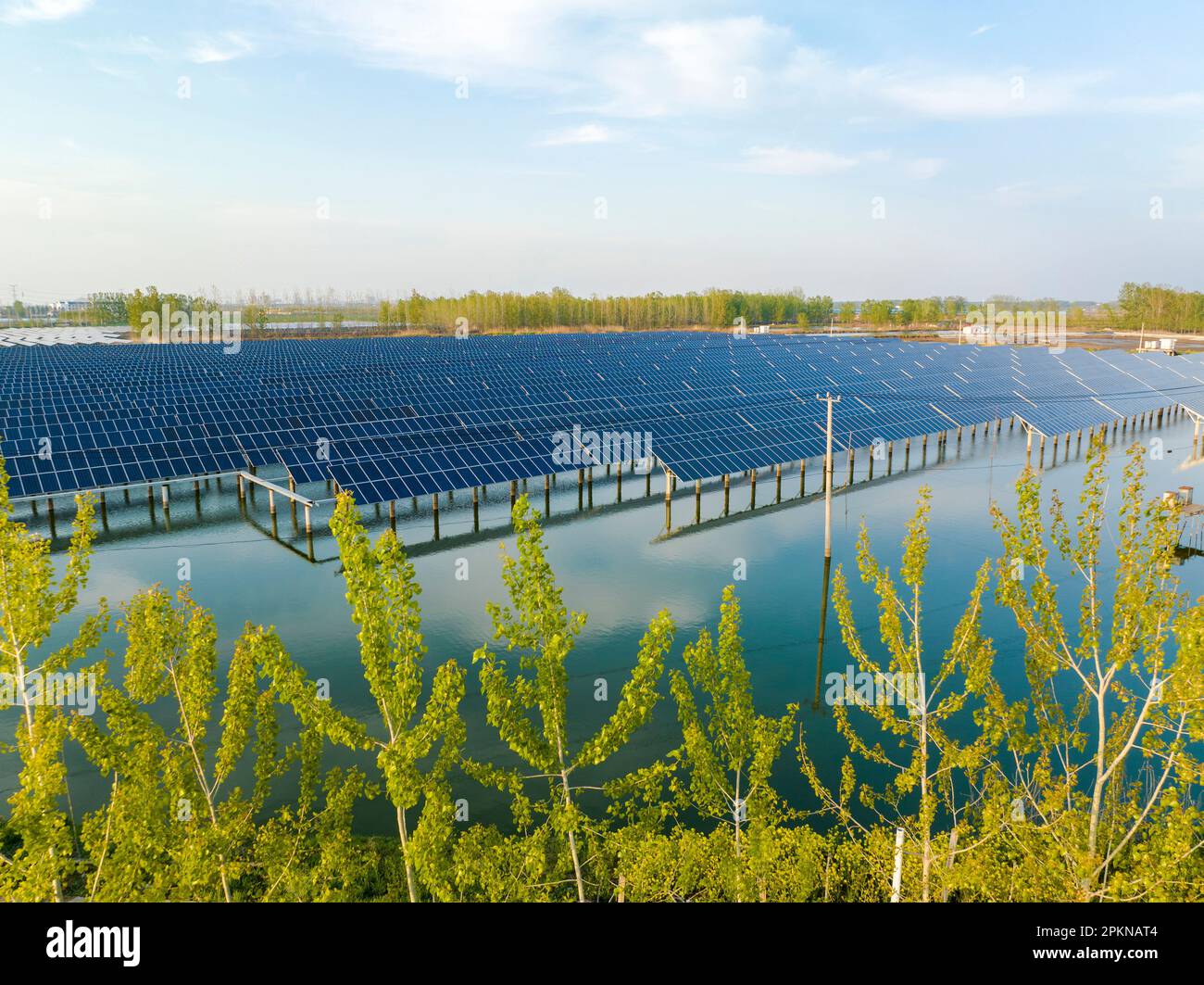 LIANYUNGANG, CHINA - APRIL 8, 2023 - Solar photovoltaic panels are ...