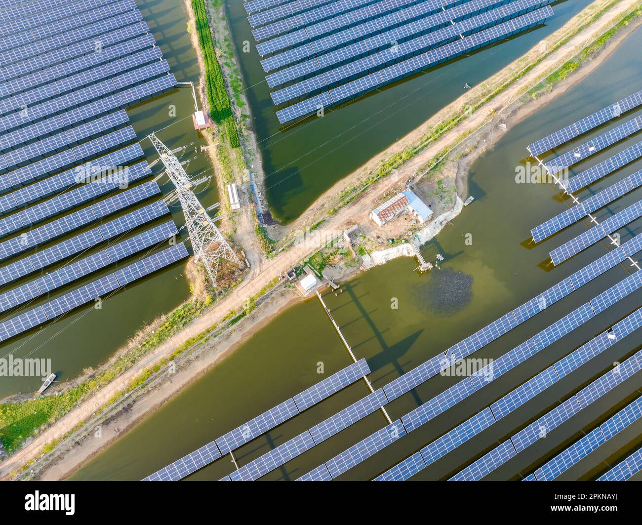 LIANYUNGANG, CHINA - APRIL 8, 2023 - Solar photovoltaic panels are ...