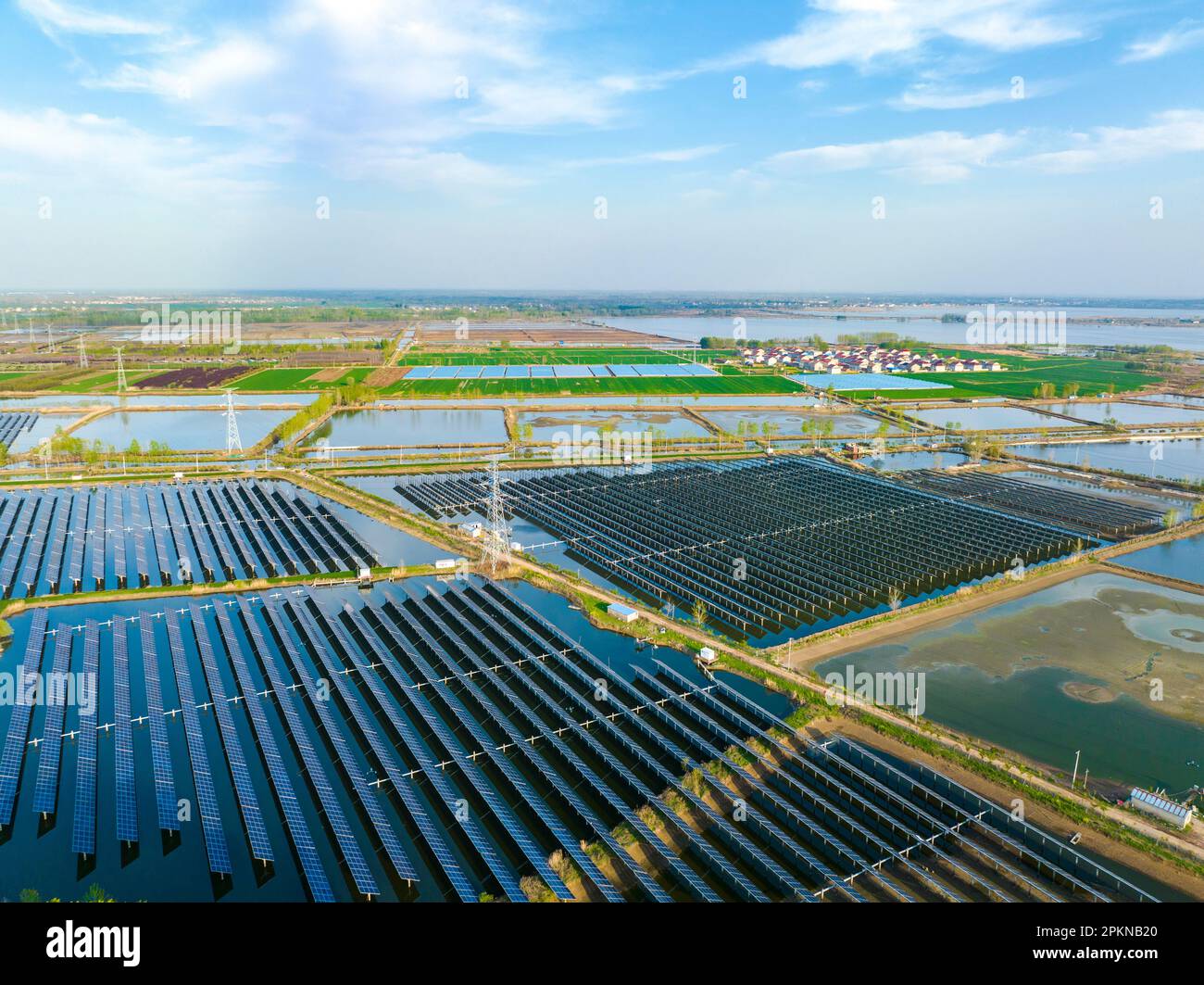 LIANYUNGANG, CHINA - APRIL 8, 2023 - Solar photovoltaic panels are ...
