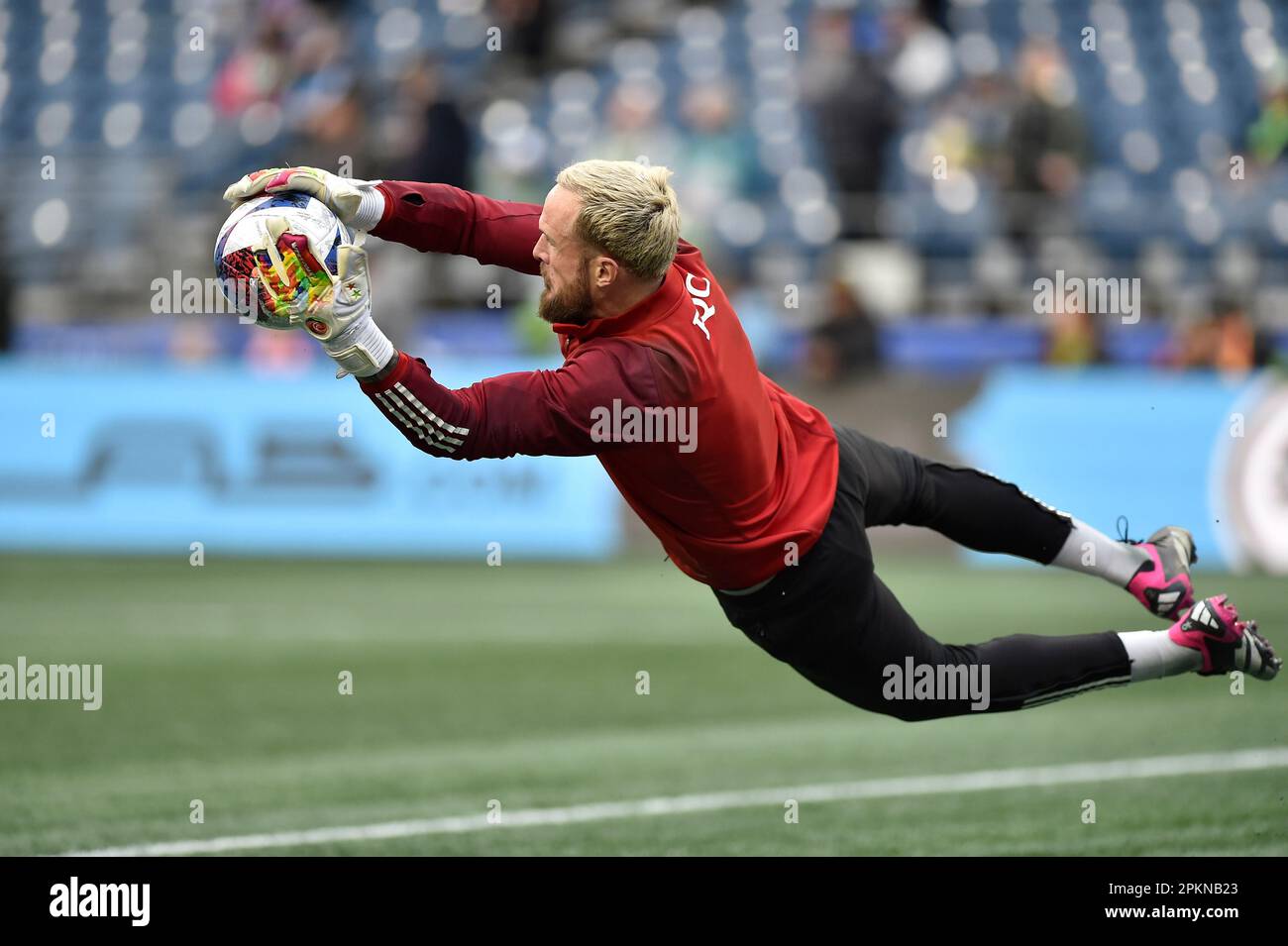 April 08, 2023: Seattle Sounders goalkeeper Stefan Frei (24) goes ...