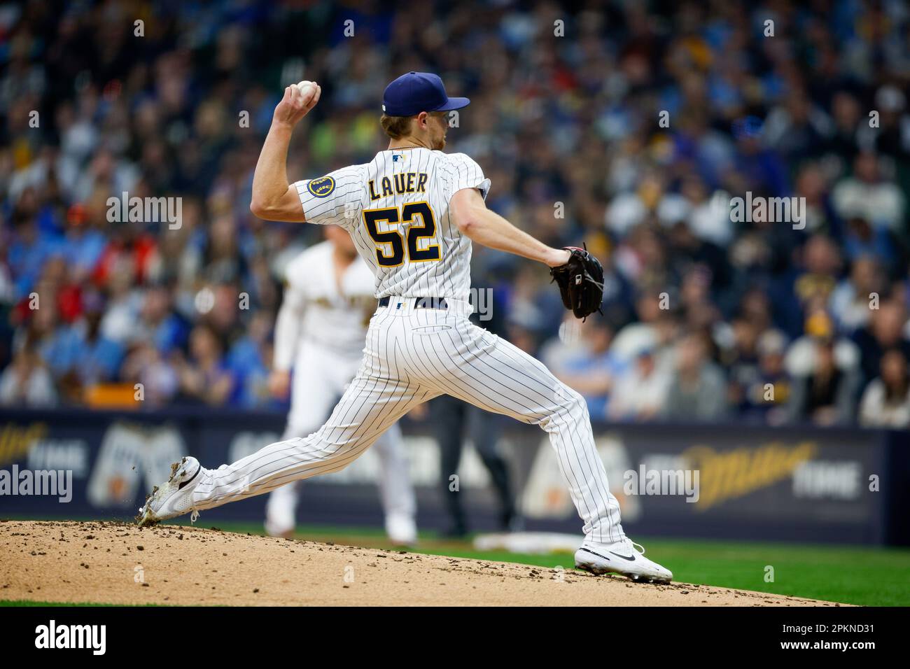 April 8, 2023: Milwaukee Brewers starting pitcher Eric Lauer (52 ...