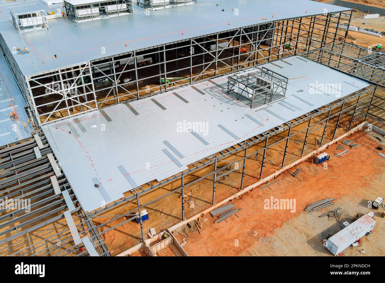 As part of amore complex construction project, truss frame steel ...