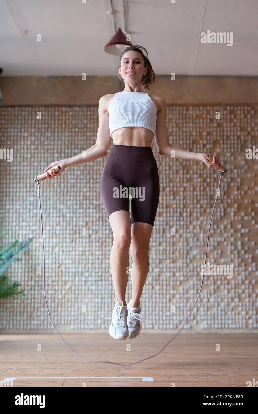 Doing some skipping hi-res stock photography and images - Alamy