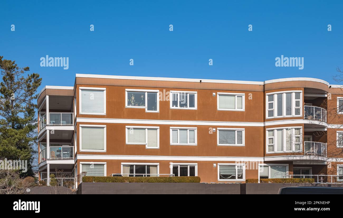 Modern and new apartment building. Multistoried modern, new and stylish ...