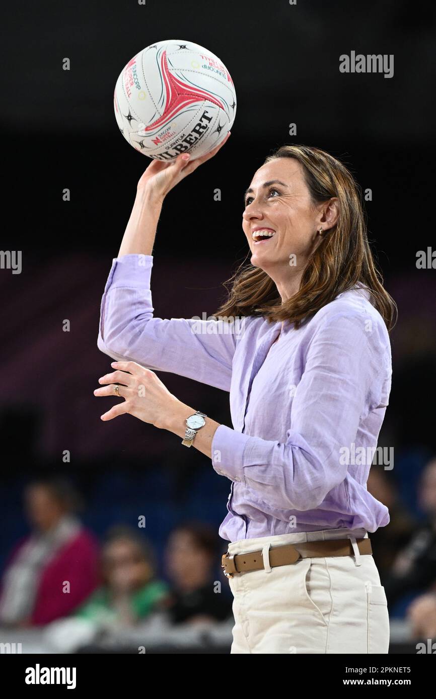 Firebirds coach Rebecca Bulley during the Super Netball Round 4 match ...