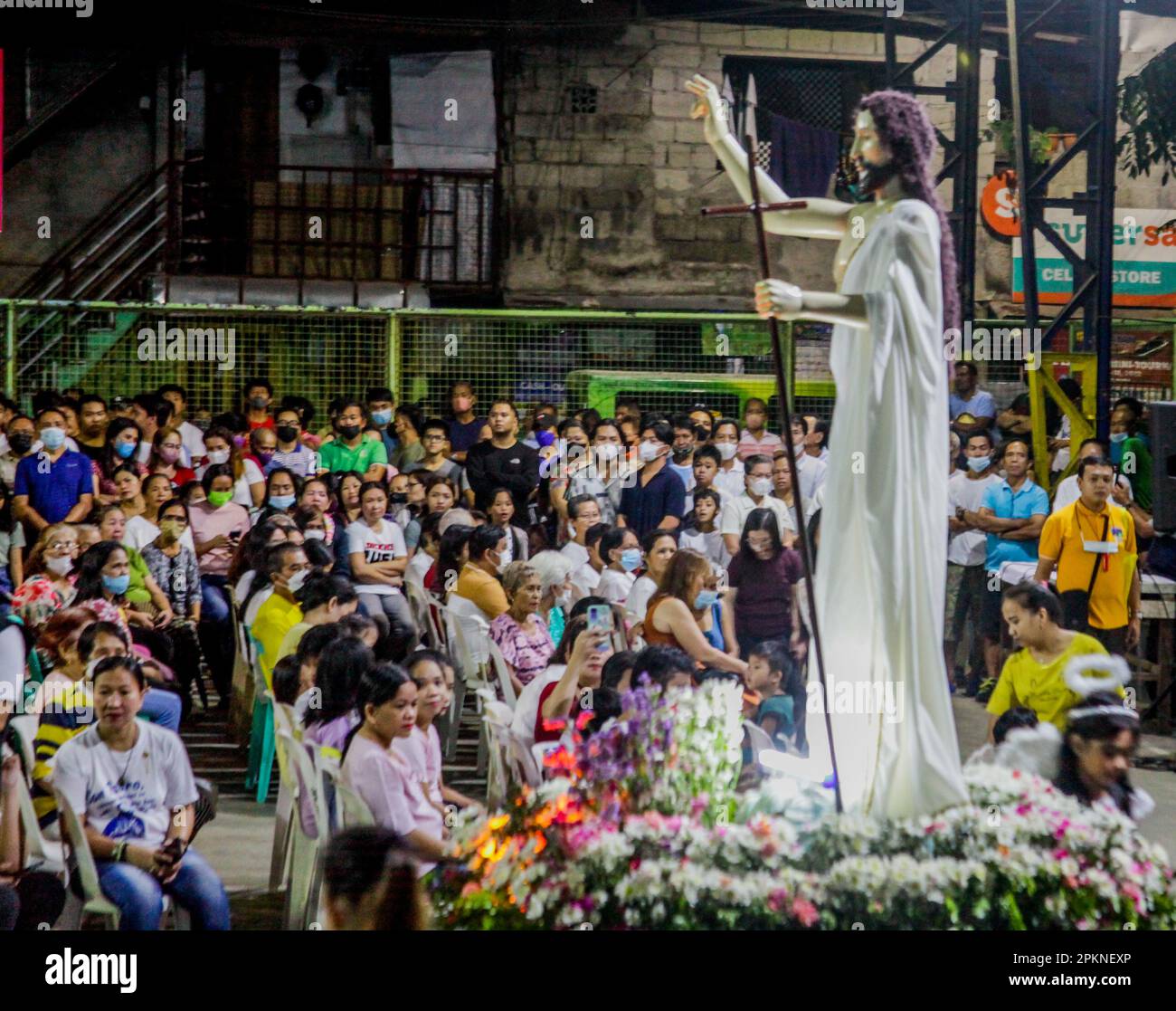 Quezon City, Philippines. 09th Apr, 2023. Catholic devotees attend the ...