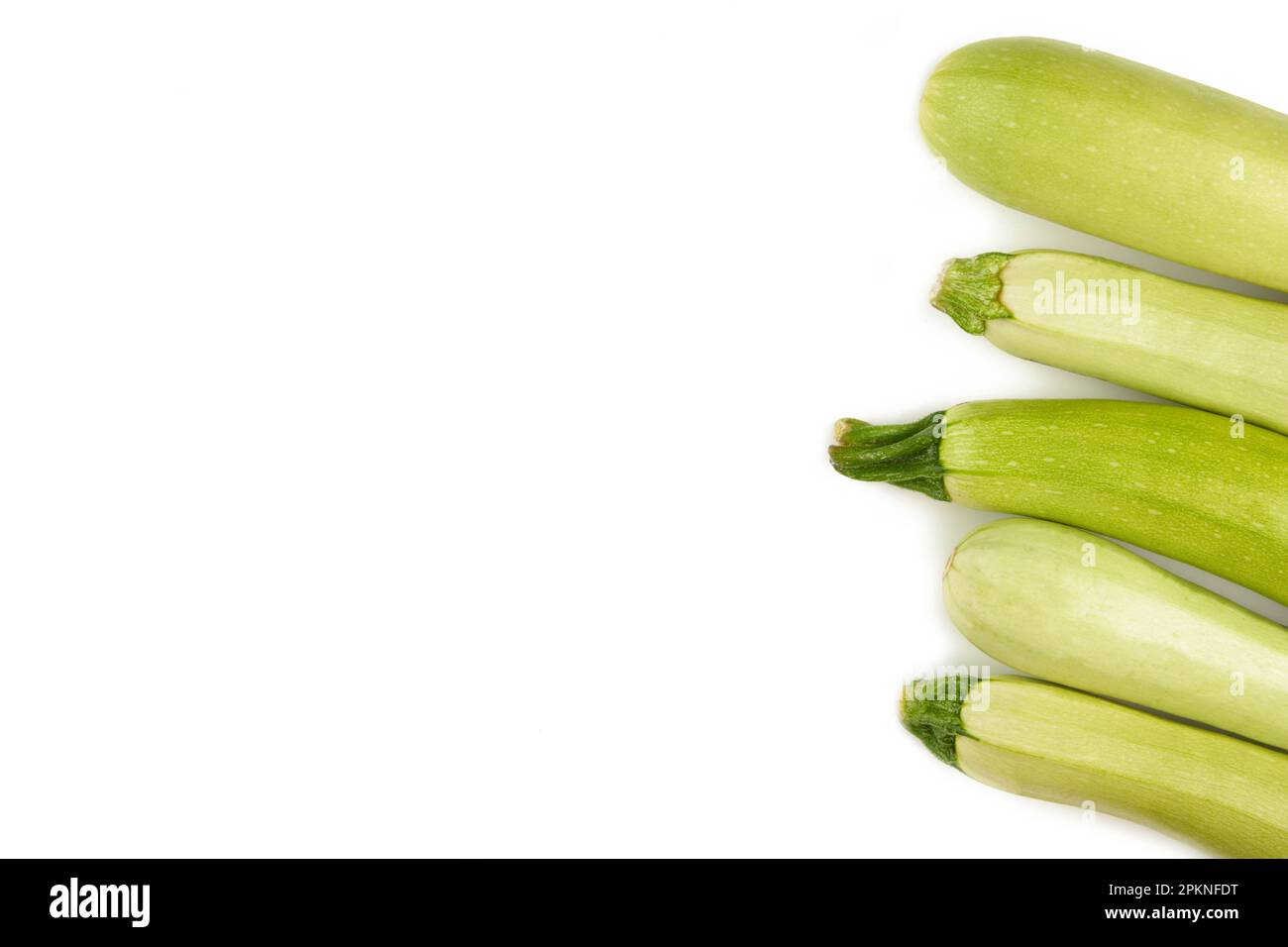 Squash vegetable marrow zucchini isolated on white background. Top view ...