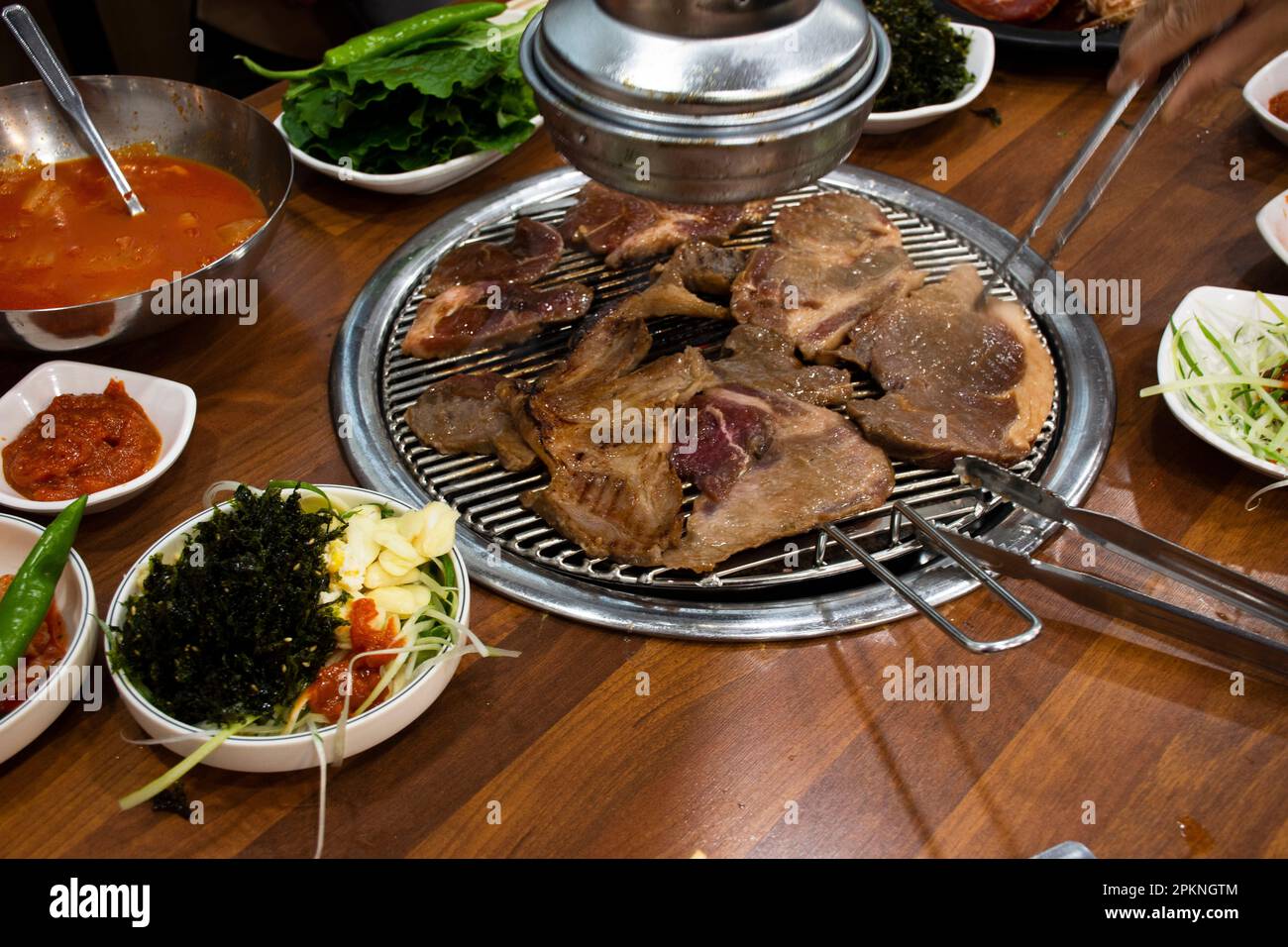 Local traditional korean gourmet food black pig of Jeju Island for ...