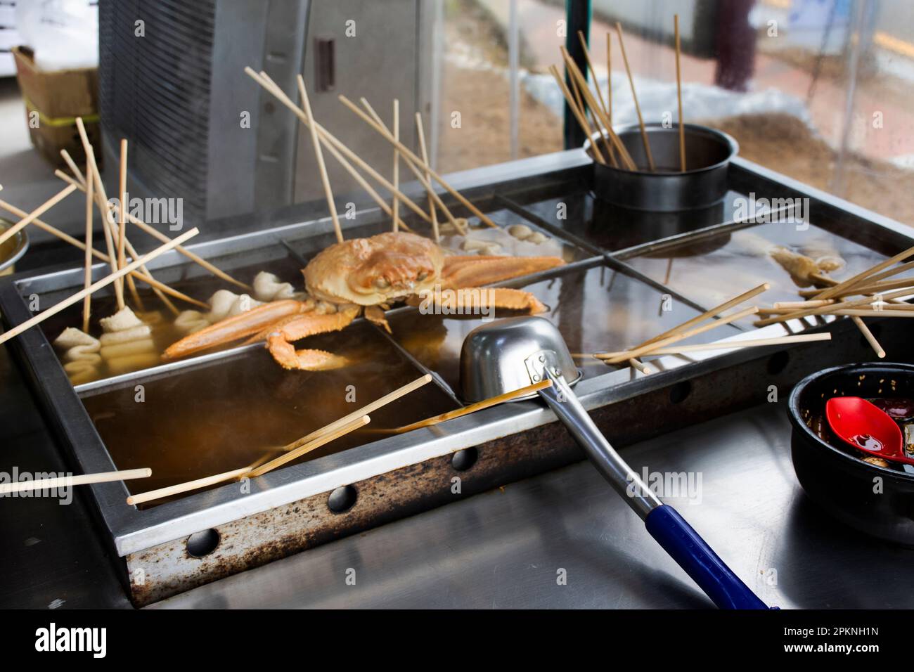 Local hawker stall traditional korean gourmet on street food bazaar ...