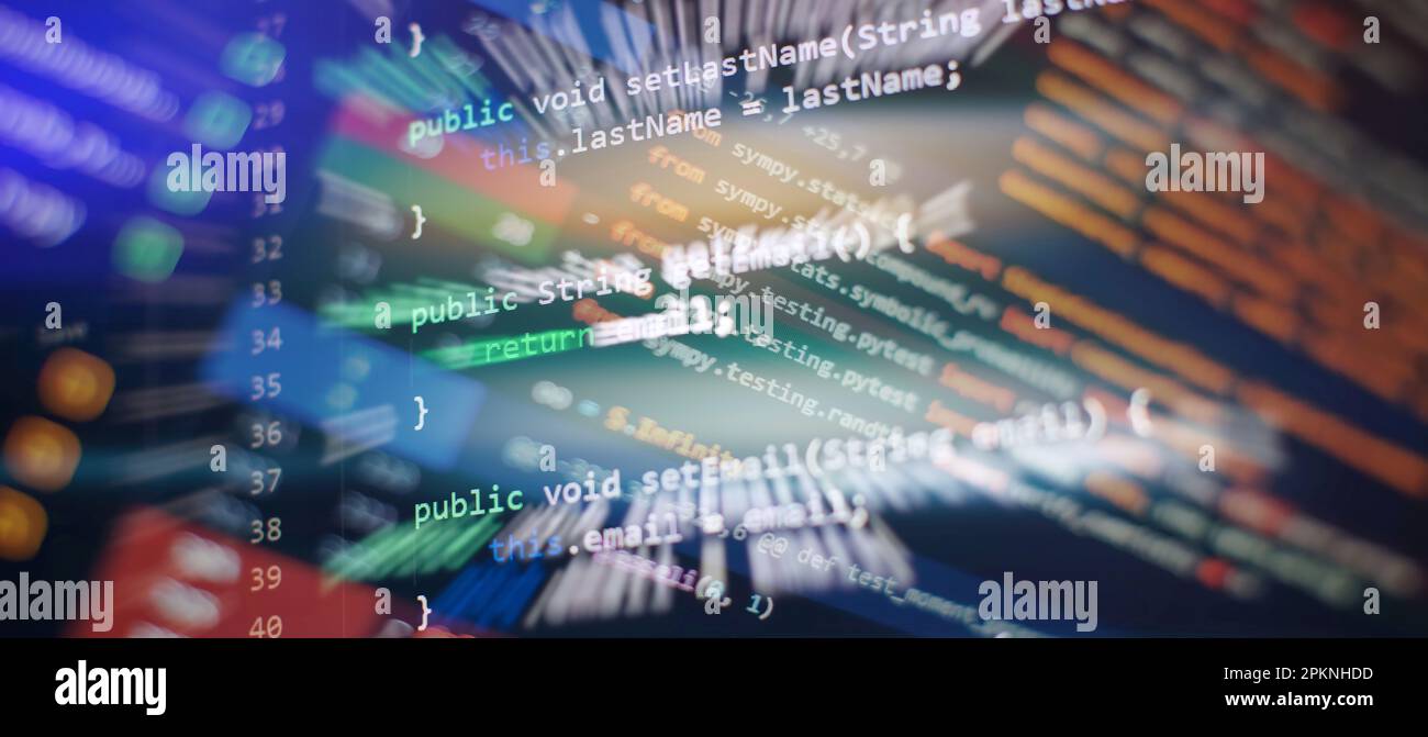 Monitor Closeup Of Function Source Code Abstract It Technology