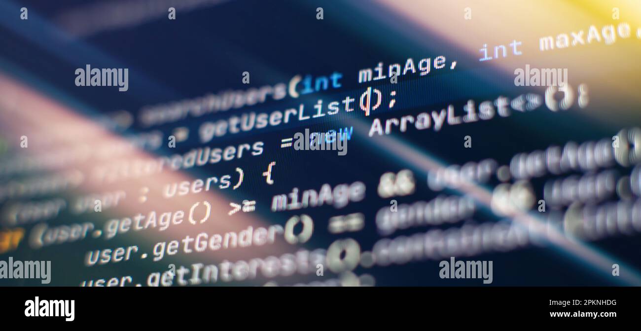 Computer Script Programming Code Abstract Screen Of Software Developer Technology Background