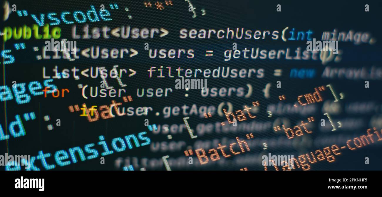 Computer Script Programming Code Abstract Screen Of Software Developer Technology Background