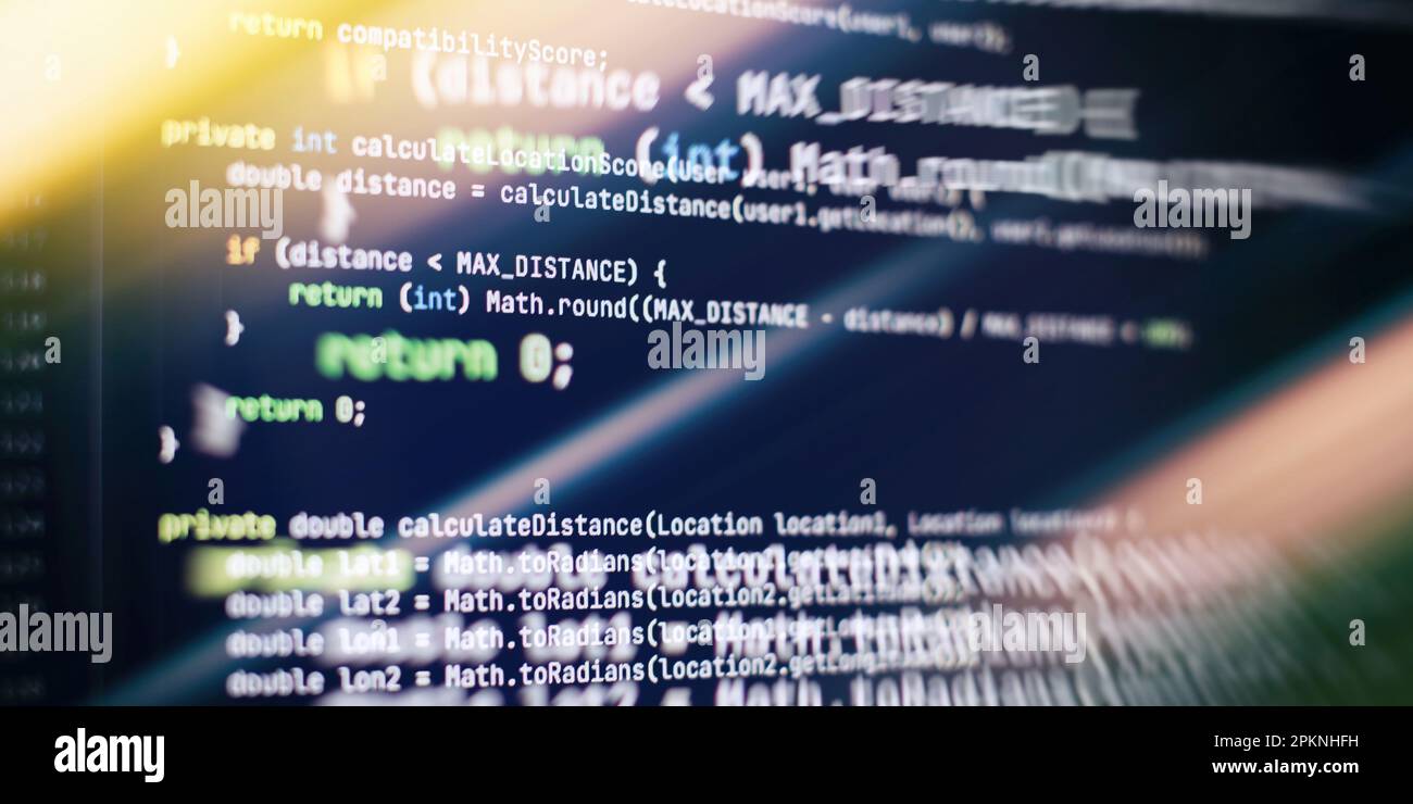 Abstract Computer Script Code New Technology Revolutiontechnology