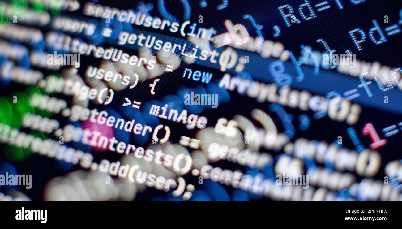 Abstract Computer Script Code New Technology Revolutiontechnology