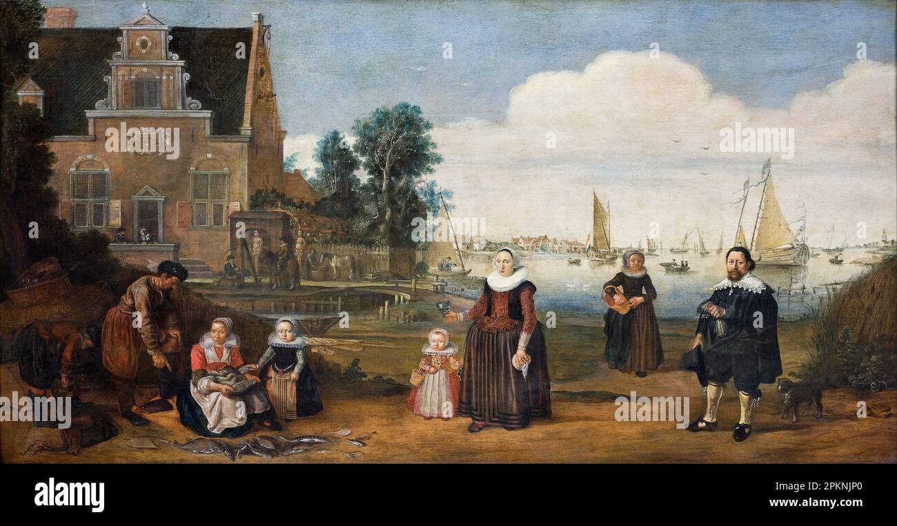 Portrait of a Family 17th century by Arent Arentsz Stock Photo - Alamy