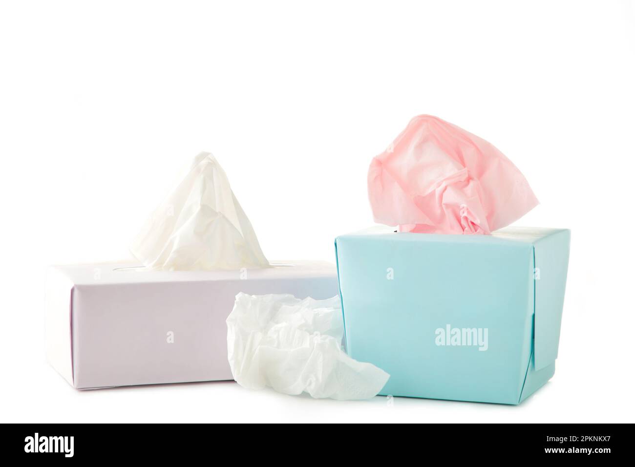 Two tissue box isolated on a white background, cut out Stock Photo - Alamy